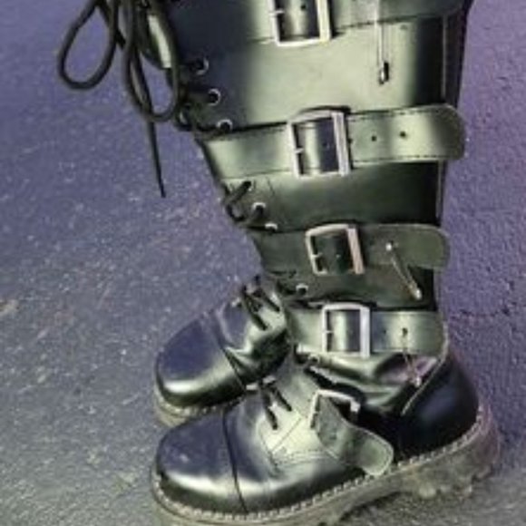 Demonia | Shoes | Demonia Brand Name Steel Toe Boots | Poshmark